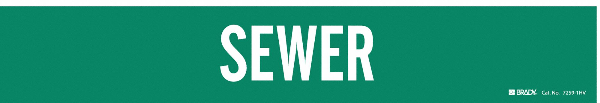 Sewer, Green, Pipe Marker - 9J148|7259-1HV - Grainger