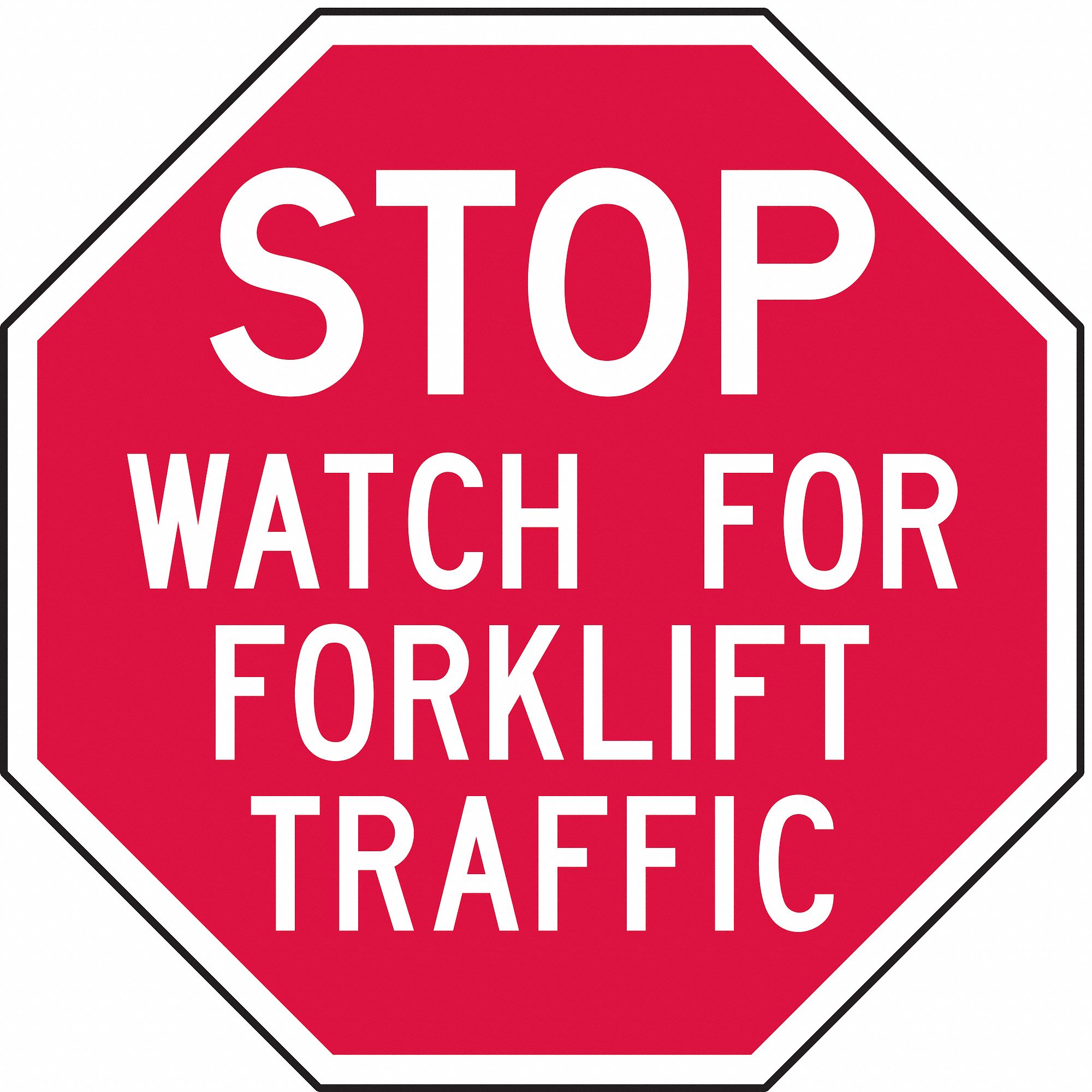 Aluminum, Mounting Holes Sign Mounting, Reflective Lift Truck Traffic ...