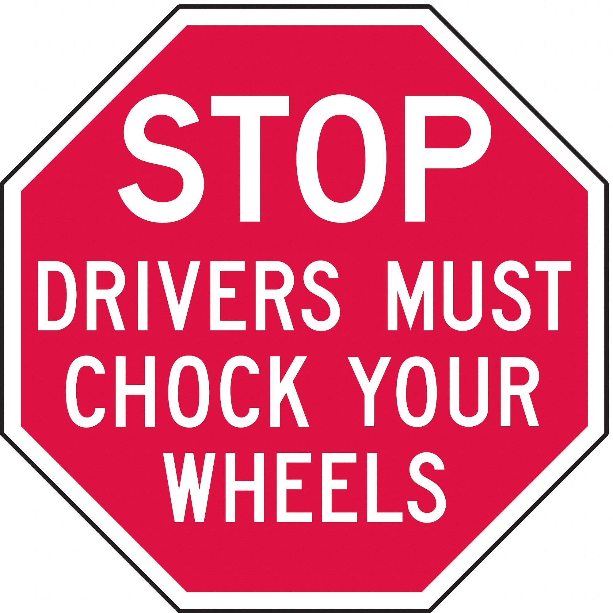 Aluminum, Mounting Holes Sign Mounting, Reflective Chock Wheels Stop ...