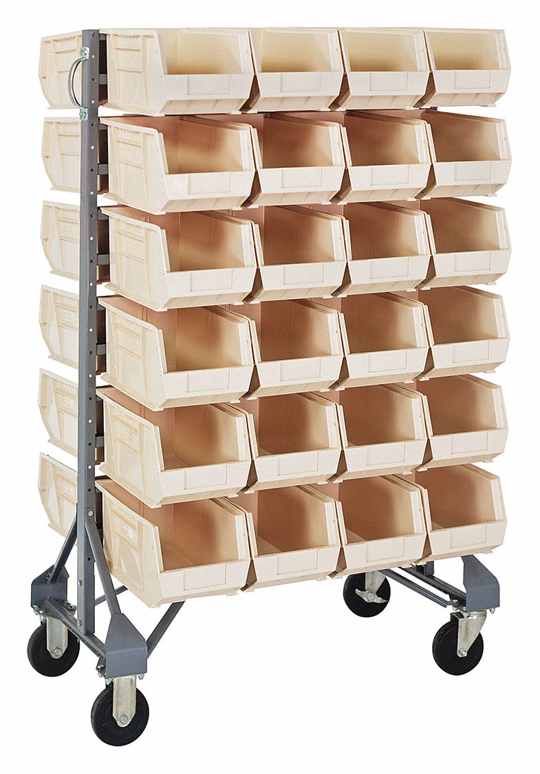 QUANTUM STORAGE SYSTEMS, 20 in x 36 in x 53 in, 48 Bins, Mobile Bin ...