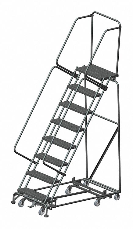 Lockstep Rolling Ladder,Steel,80 In.H - Grainger