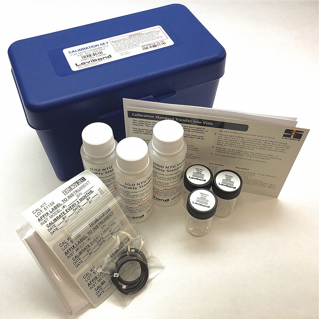 Lab, 0.02, 10, 1000 NTU, Turbidity Calibration Solution Kit - 9JFJ0 ...