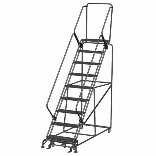 BALLYMORE, 7.5 ft Platform Ht, Assembled, Rolling Ladder - 9JGD4|SW932G ...