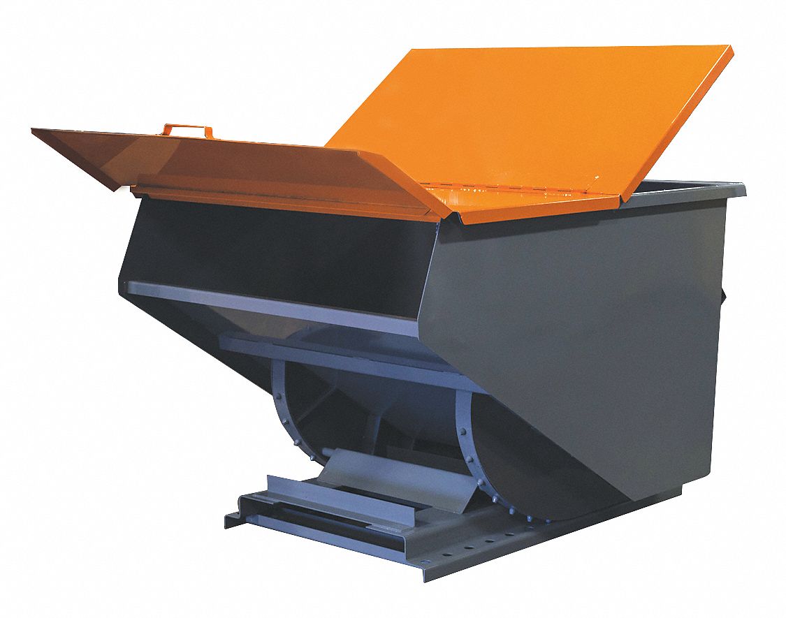 Steel, 81 cu ft Compatible Capacity - Cubic Foot, Hopper Lid - 9TDH0 ...