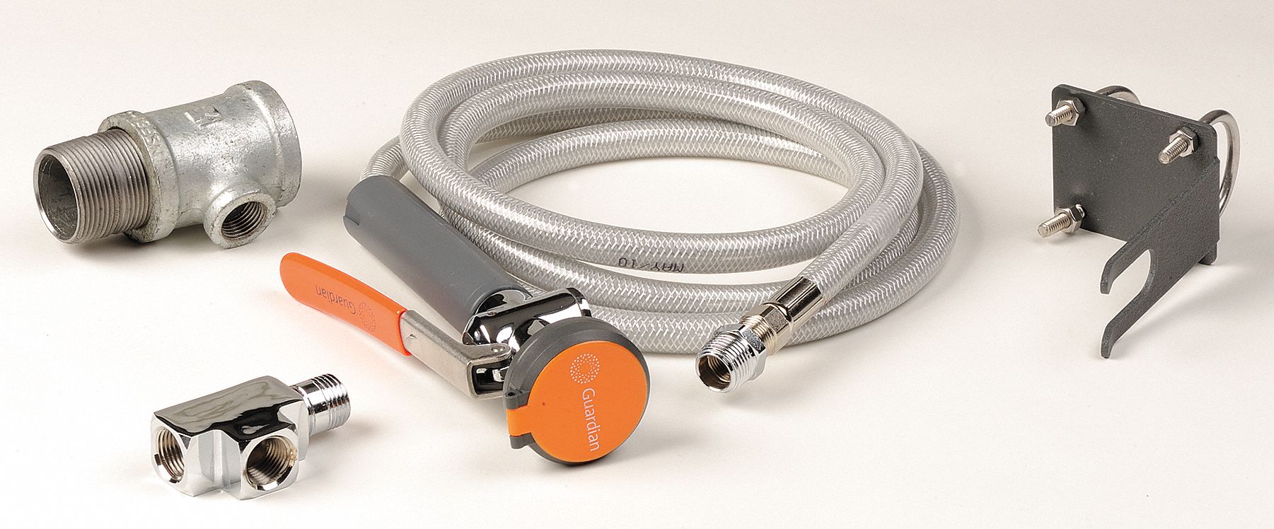 Single Head Drench Hose Mount, 8 ft Hose Length - Grainger