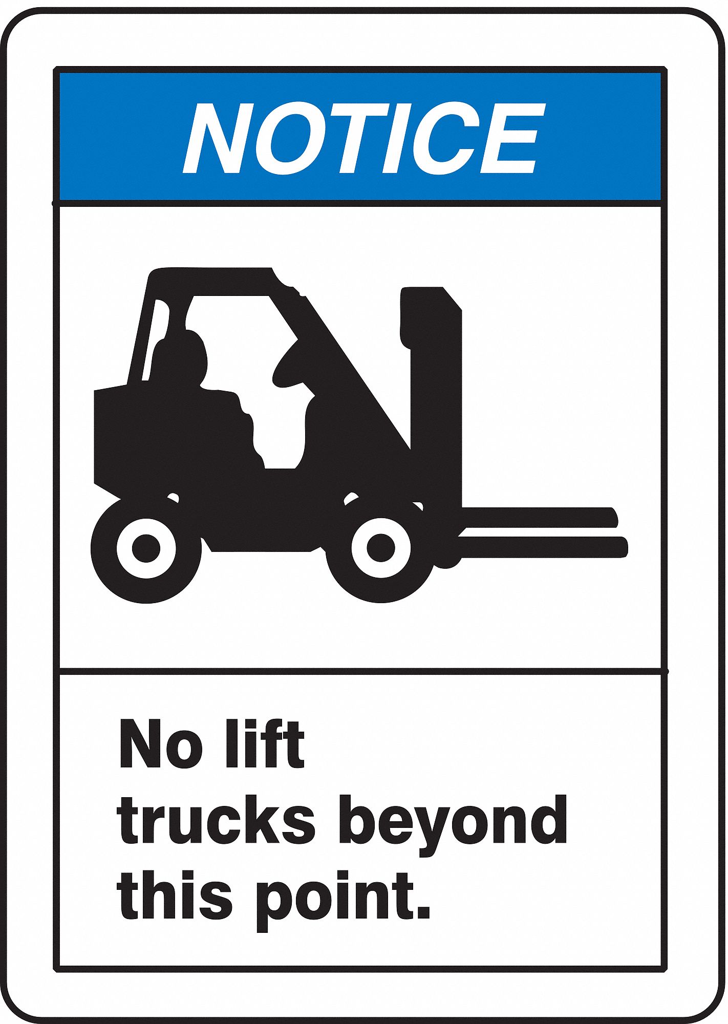 Notice Sign, Plastic, Rectangle, English, Not Retroreflective ...