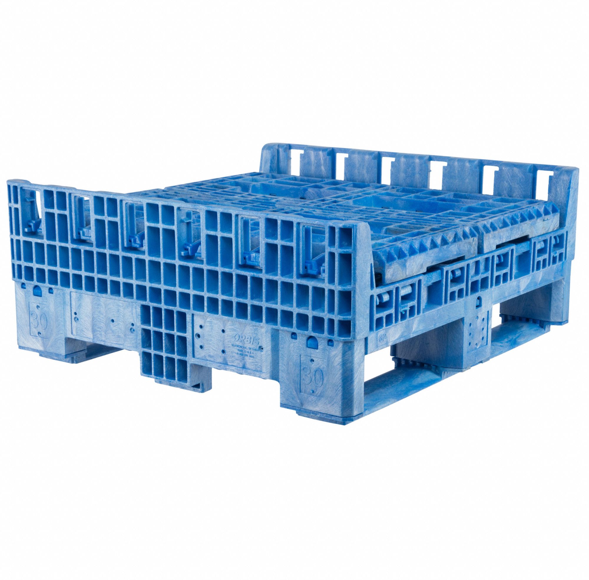 ORBIS Collapsible Bulk Container: 8.4 cu ft, 32 in x 30 in x 25 in, 4 ...