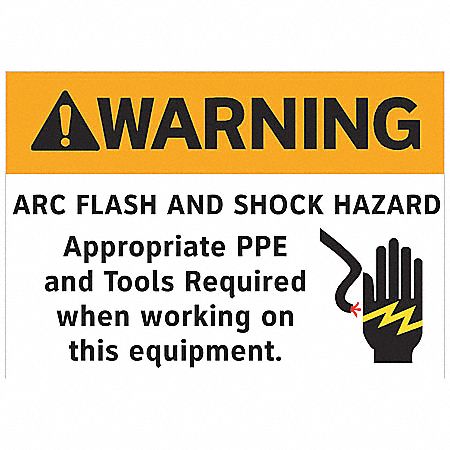 ELECTROMARK ARC Flash Warning Label,3-1/2x5 In,PK5 - 9K274|EL2075 ...