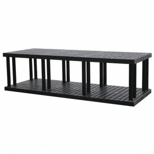 STRUCTURAL PLASTICS, 96 in x 36 in, 27 in Overall Ht, Plastic Shelving ...