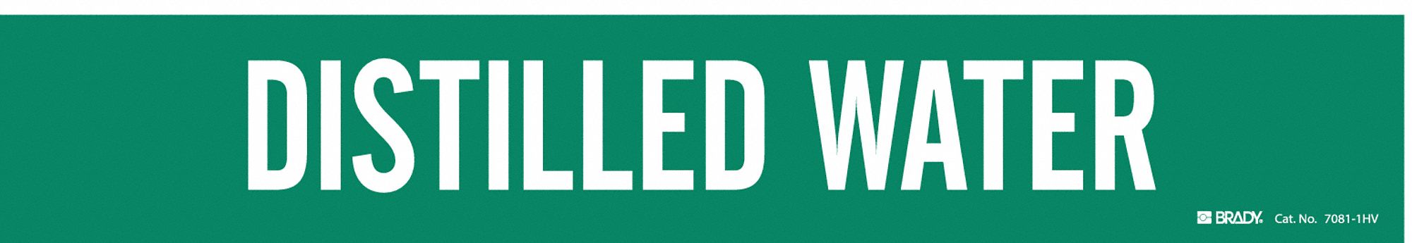 Distilled Water, Green, Pipe Marker - 9K948|7081-1HV - Grainger