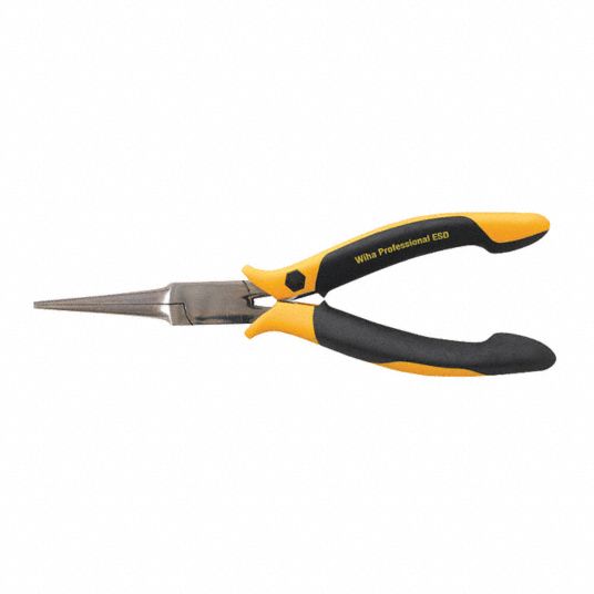 ESD-Safe, 1 1/4 in Max Jaw Opening, Needle Nose Plier - 9KAF9|32746 ...