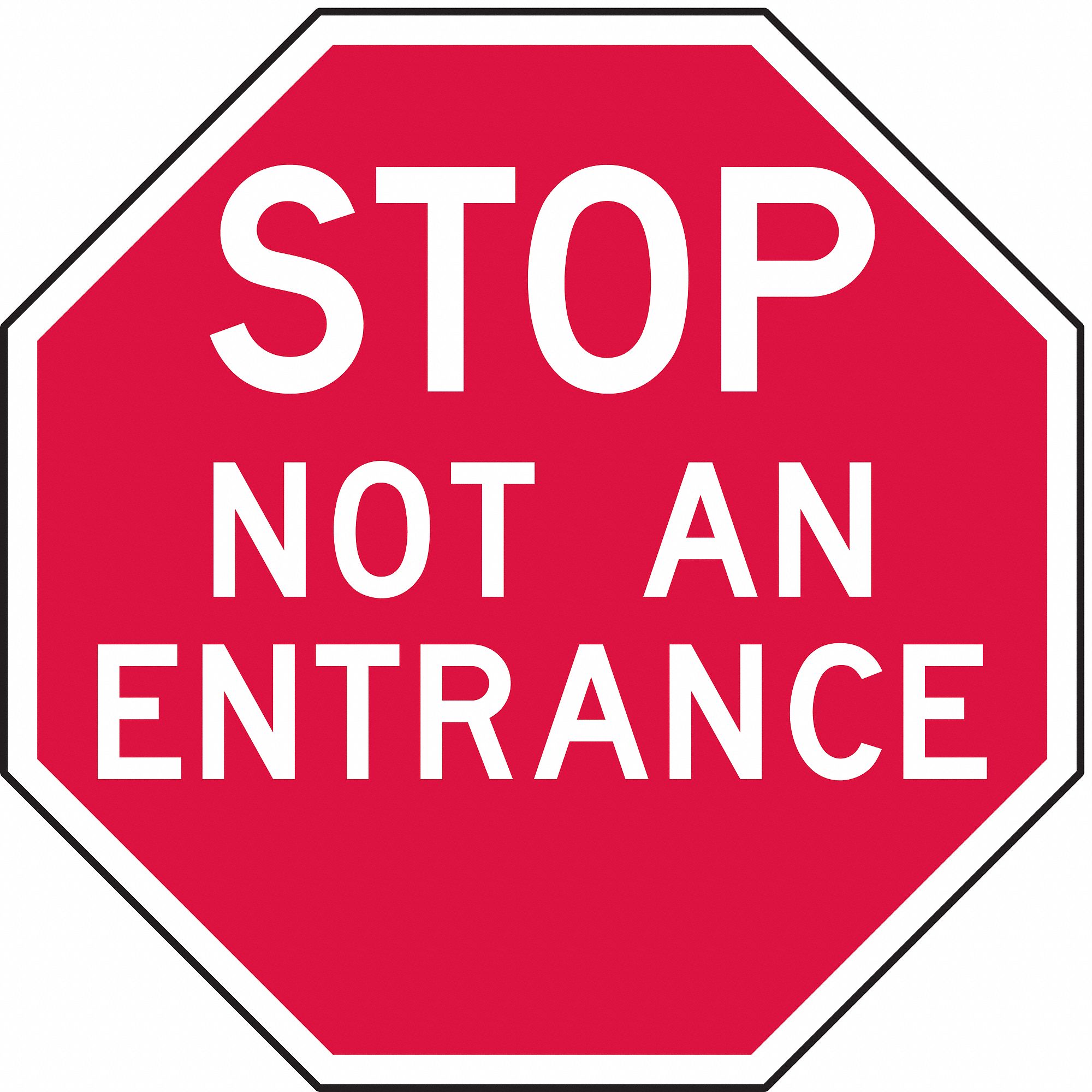 Aluminum, Mounting Holes Sign Mounting, Reflective Exit & Entrance Stop ...