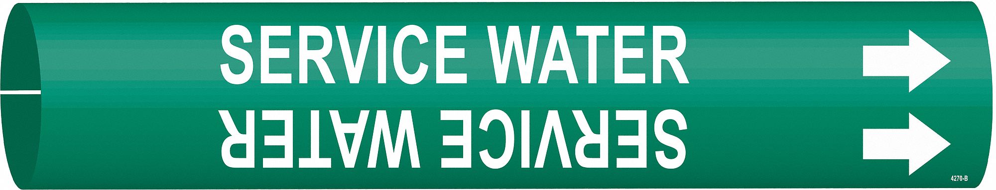 Service Water, Green, Pipe Marker - 9KCU7|4270-B - Grainger