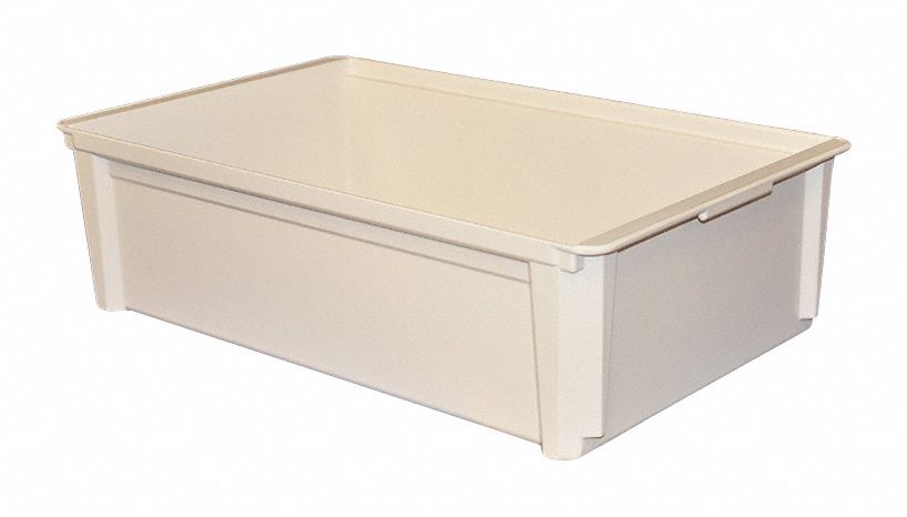 MOLDED FIBERGLASS, 10 gal, 25 3/4 in x 15 3/4 in x 7 1/4 in, Stacking ...