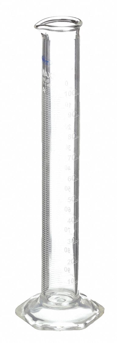 Borosilicate Glass, 100 mL Capacity - mL, Graduated Cylinder - 9KWC6 ...