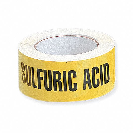 Sulfuric Acid, Yellow, Pipe Marker - 9L454|2X90FT SULFURIC - Grainger