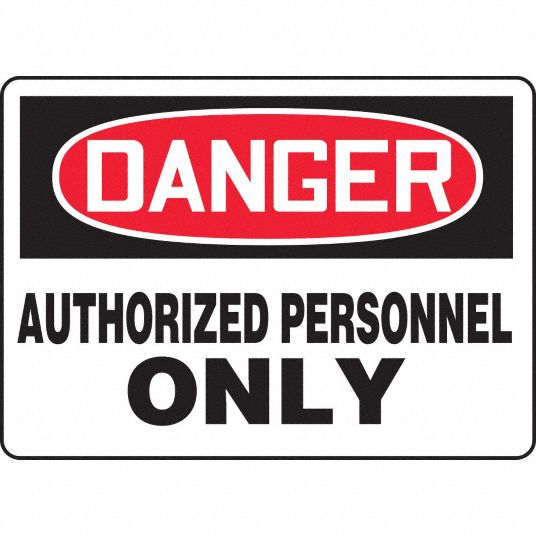 Plastic, Danger Sign, Danger, 14 in Width, 10 in Height, English - Grainger