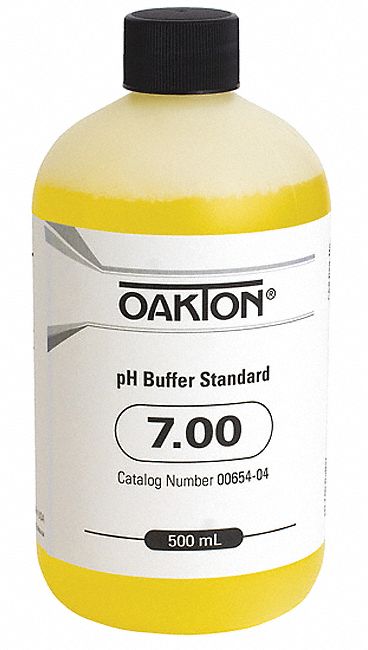 OAKTON Buffer Solution, pH, 7 pH Range, 500 mL Bottle - 9L745|00654-04 ...