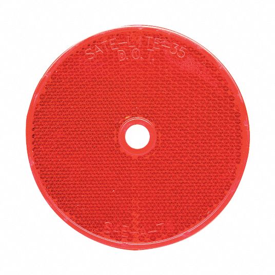 Round, Red, Reflector - 9LA77|41-0035-21 - Grainger