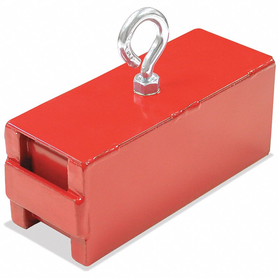 Lifting and Retrieving Magnet, 5 in Overall Length, 2 in Overall Width ...