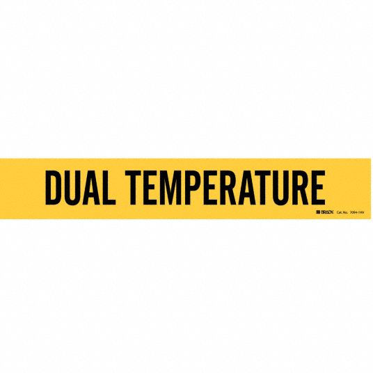 Dual Temp, Yellow, Pipe Marker - 9LCU1|7094-1HV - Grainger