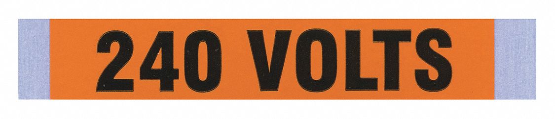 STRANCO INC, 1/2 in Label Ht, 240 Volts, Conduit and Voltage Marker ...