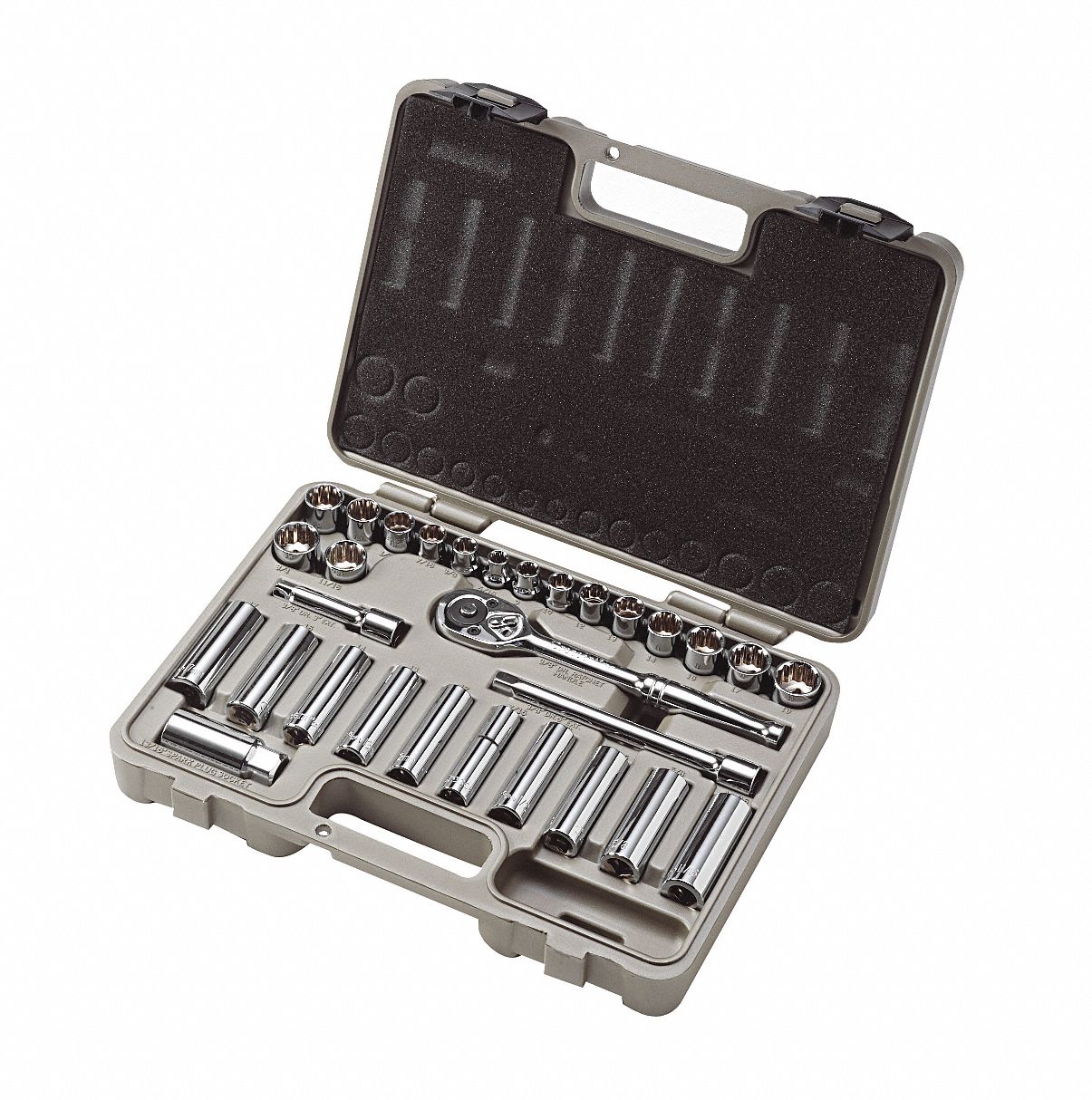 CRESCENT 3 8 in Drive Size 30 Pieces Socket Wrench Set 9LNR4 CTK30SETN Grainger