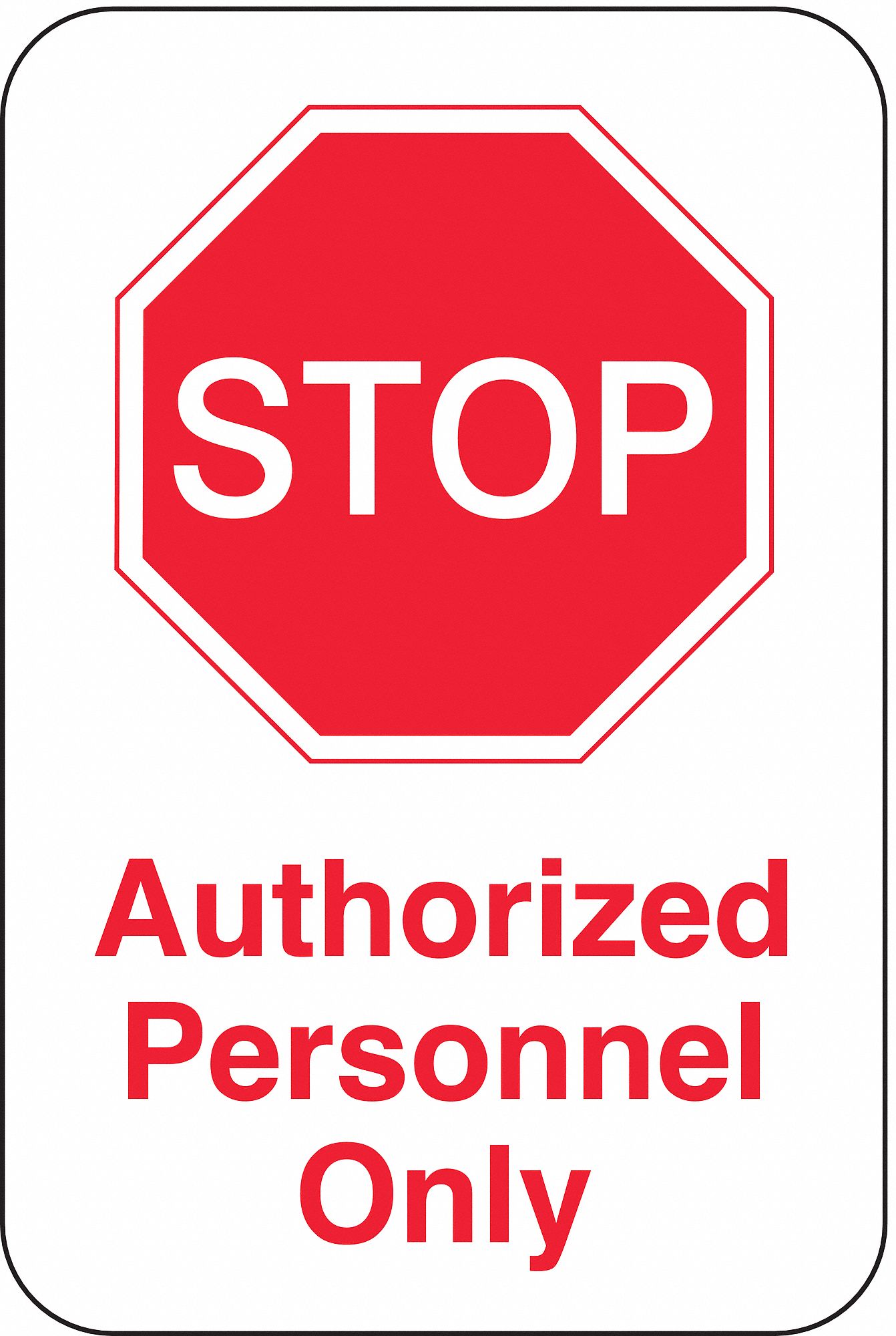 Plastic 9 In X 6 In Nominal Sign Size Admittance Sign 6JLD3