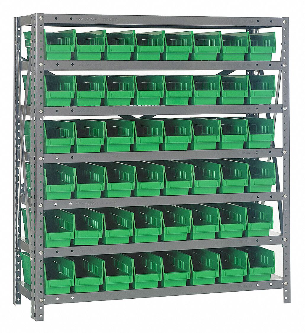 QUANTUM STORAGE SYSTEMS, 36 in x 12 in x 39 in, 1 Sided, Bin Shelving ...