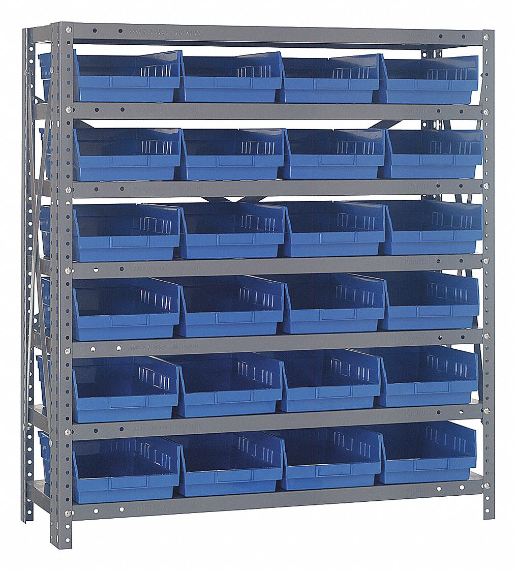 QUANTUM STORAGE SYSTEMS, 36 in x 12 in x 39 in, 1 Sided, Bin Shelving ...