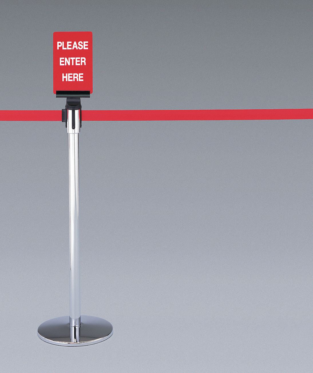 Indoor Post w/Tape,40 In,Black - Grainger