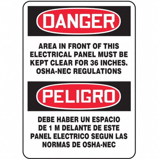 Spanish-Bilingual Danger Sign - Grainger
