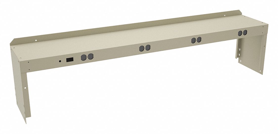 TENNSCO Electrical Shelf Riser: 60 in Wd, 10 1/2 in Dp, 12 in Ht, Steel ...