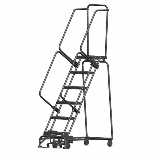 Lockstep Rolling Ladder,Steel,60 In.H - Grainger