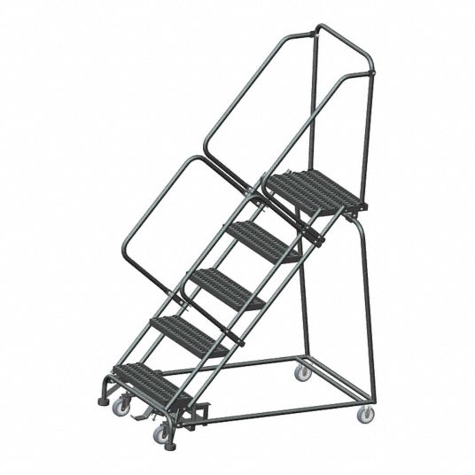 Lockstep Rolling Ladder,Steel,50 In.H - Grainger