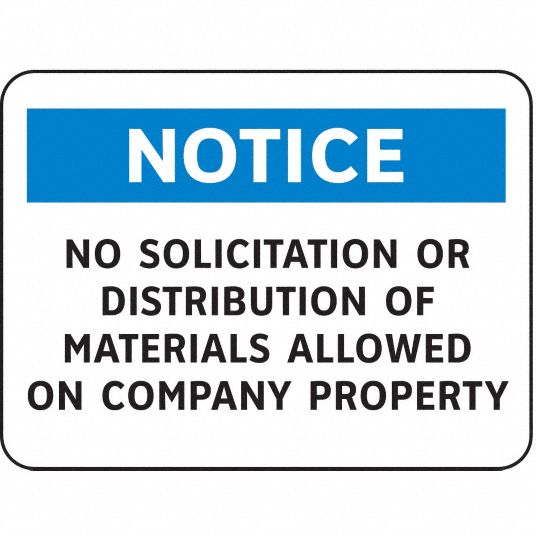 Plastic, 10 in x 14 in Nominal Sign Size, Notice Sign - 9MGV0|Y1779902 ...