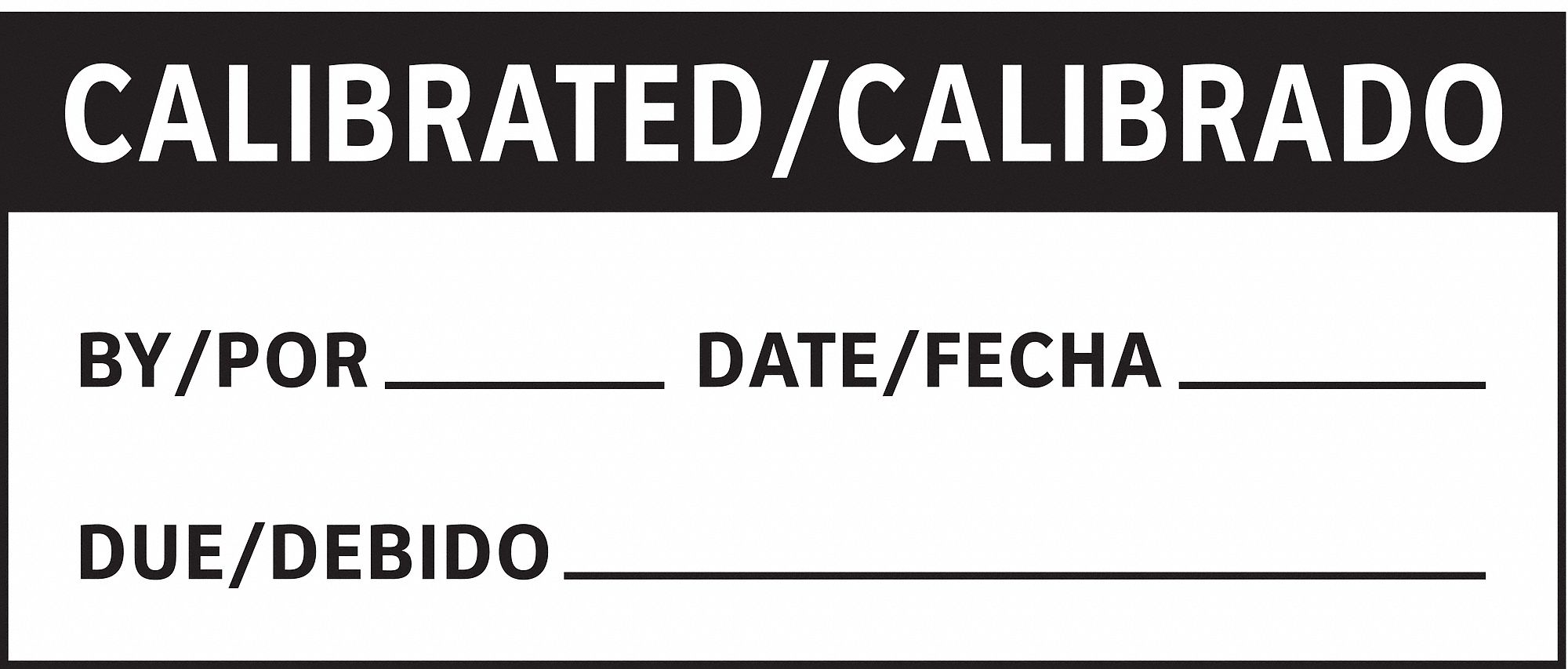 Calibrated/Calibrado, 2 1/4 in Wd, Calibration Label - 9NLD2|TC3-21102 ...