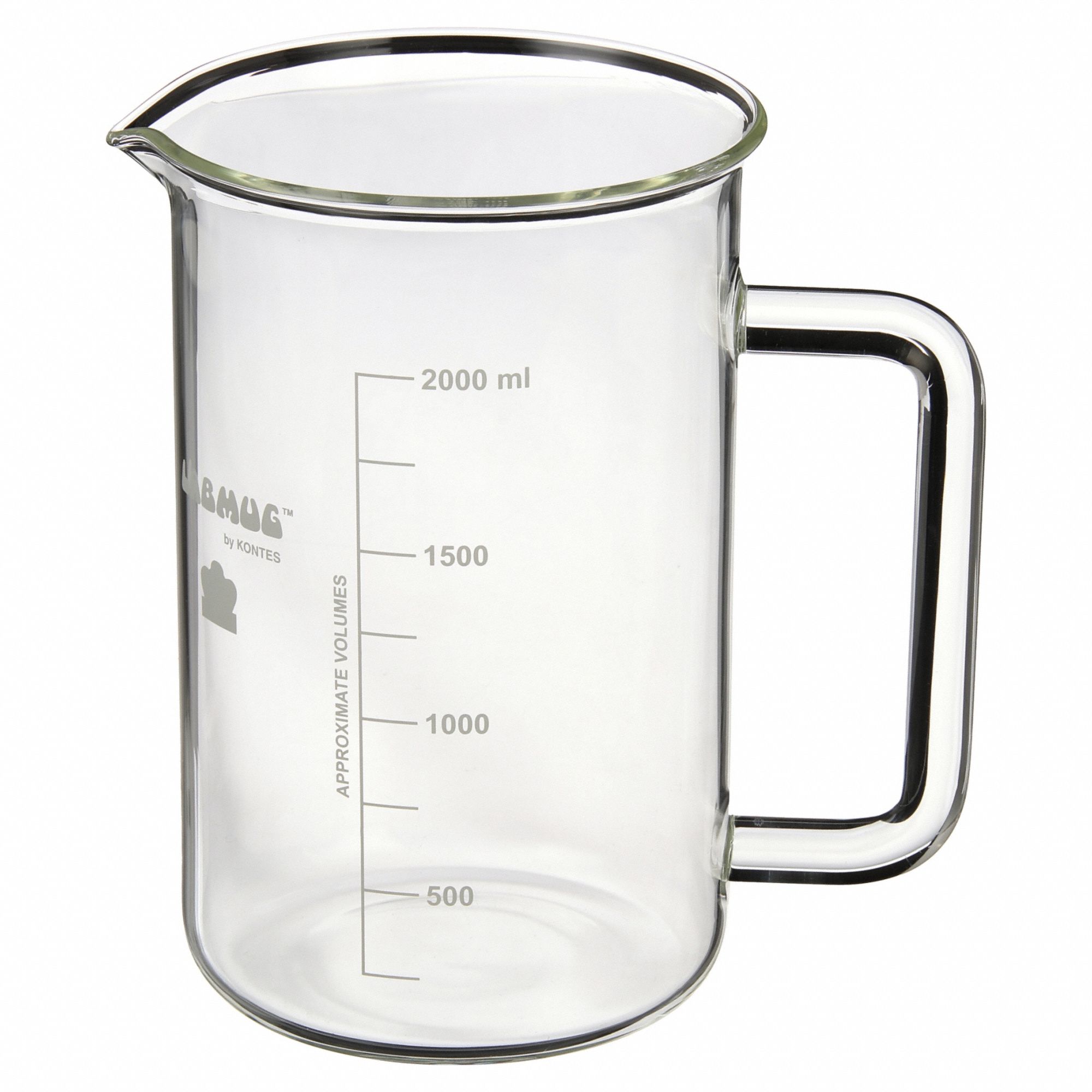 Borosilicate Glass, 2 L Capacity - mL, Beaker - 9NMC2|318100-0000 ...
