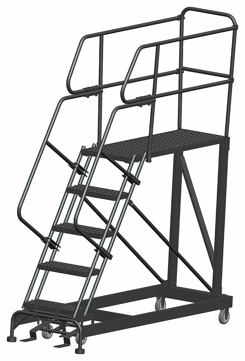 BALLYMORE Rolling Work Platform, Steel, Single Access Platform Style ...