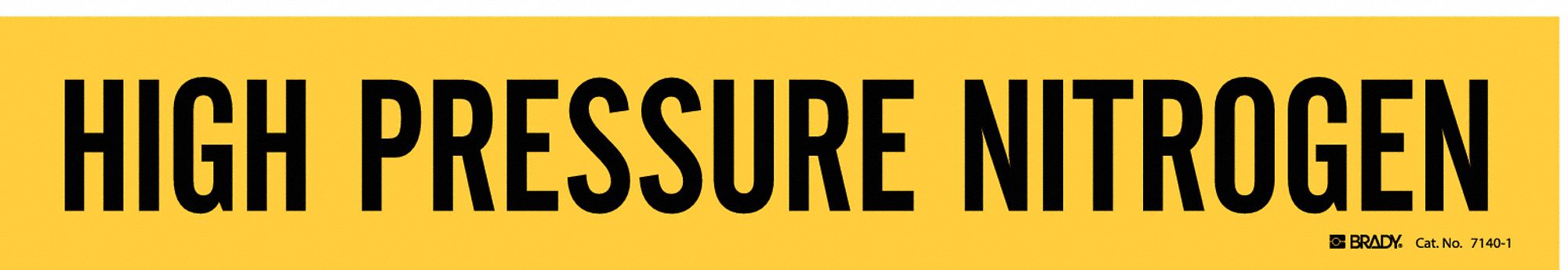 High Pressure Nitrogen, Yellow, Pipe Marker - 9NNJ2|7140-1 - Grainger