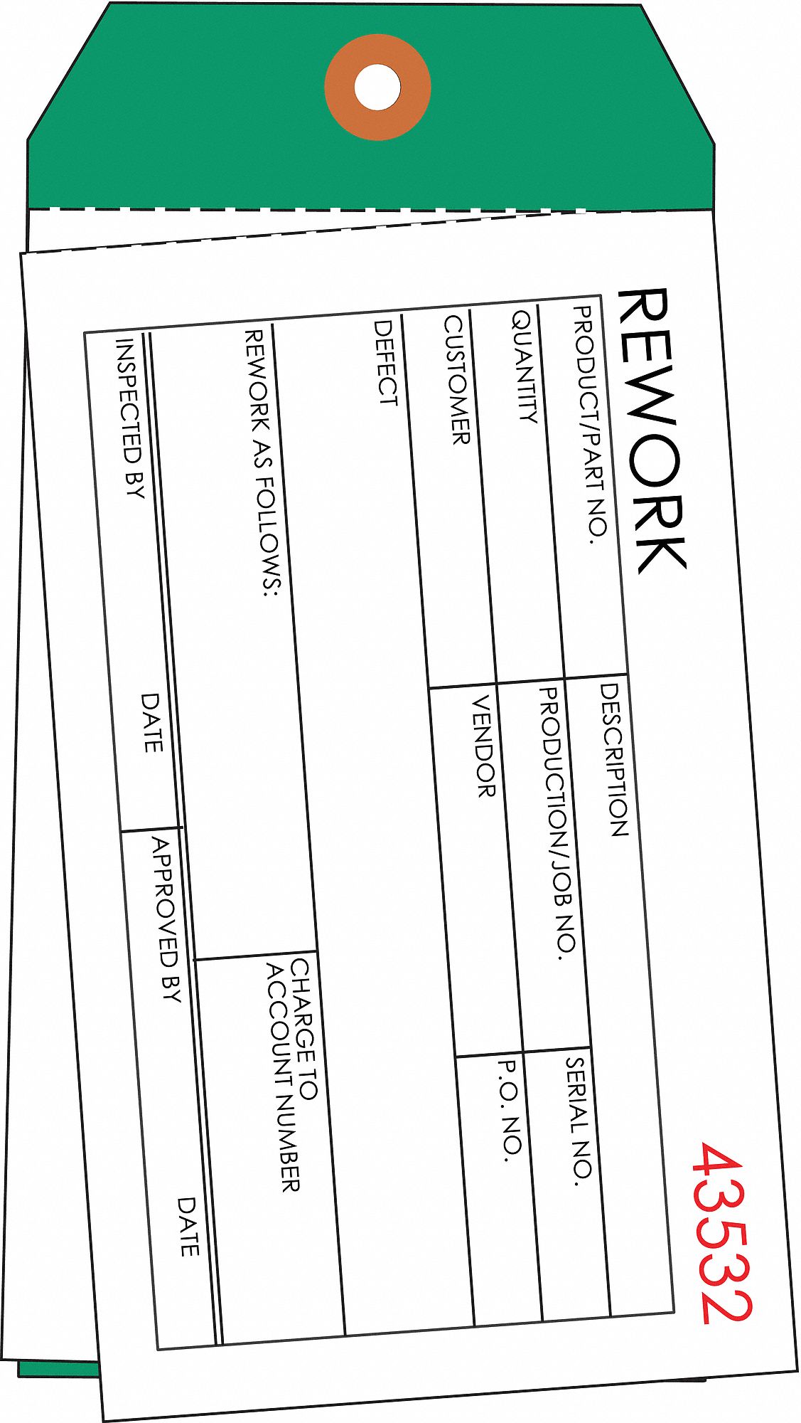 3 1/8 in Wd, 6 1/4 in Ht, Tag - 9NTL7|T442E1 - Grainger