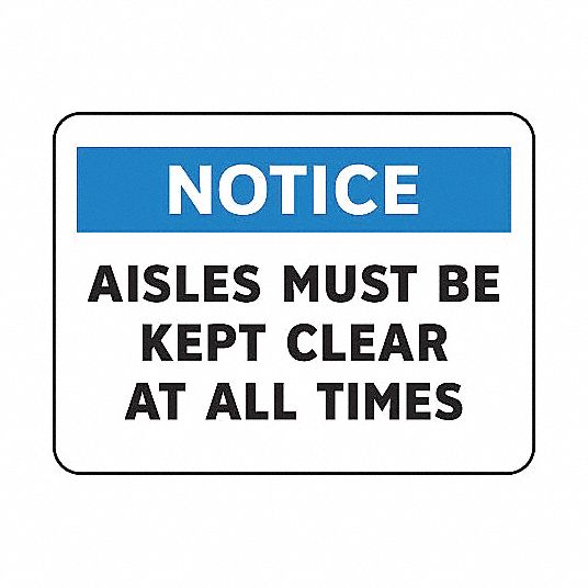 Plastic, 10 in x 14 in Nominal Sign Size, Housekeeping Sign - 9TAX9 ...