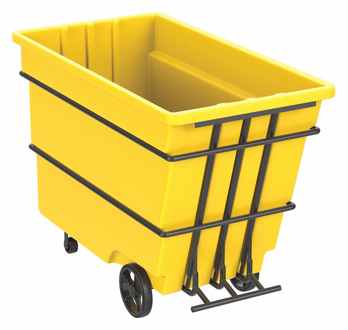 50 cu ft Cubic Foot Capacity, 2,200 lb Load Capacity, Plastic Tilt ...