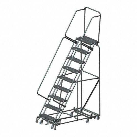 Lockstep Rolling Ladder,Steel,90 In.H - Grainger