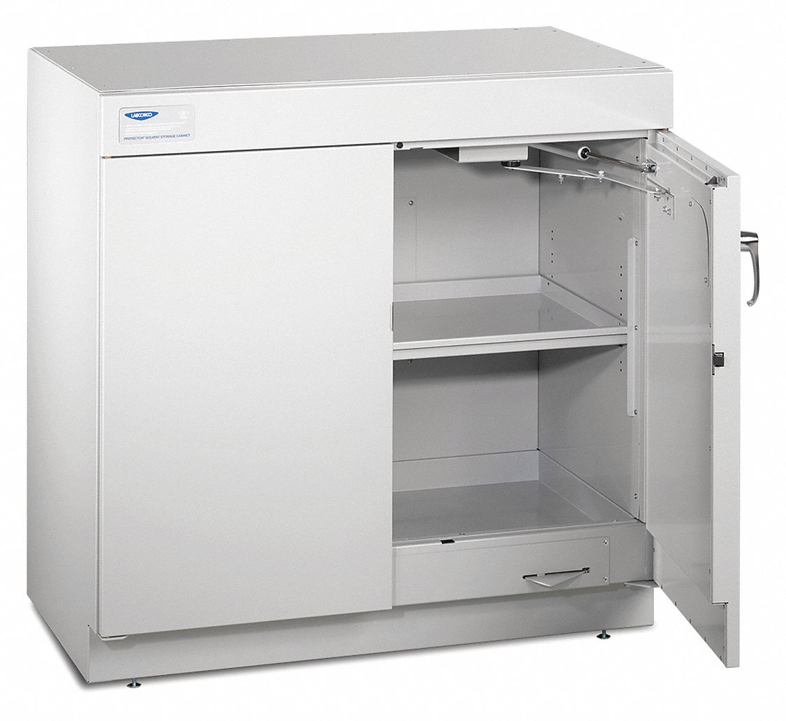 LABCONCO, 22 in Overall Dp, 4 ft Overall Wd, Solvent Storage Cabinet ...