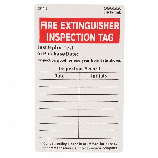 25, PK, Inspection Tag - 9PN07|5514L - Grainger