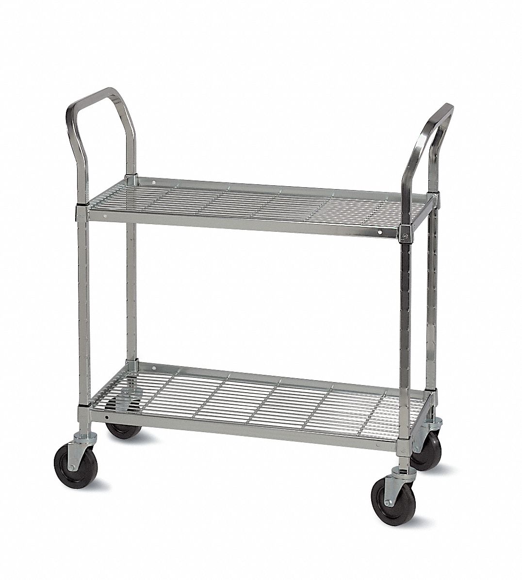 Wire Cart, 800 lb Load Capacity, Number of Shelves 2 - Grainger