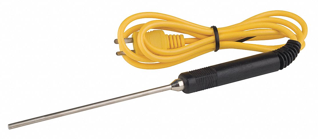 EXTECH Immersion Temperature Probe: Thermocouple, Type K, 1/8 in x 4 in ...