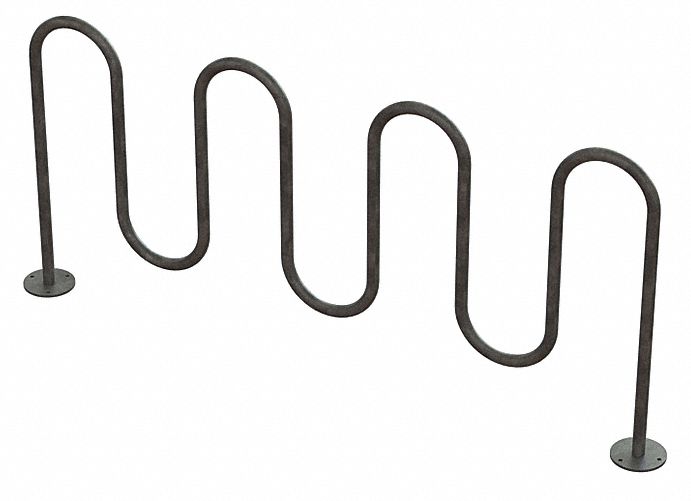 Bike Rack Surface Mount,9 Bikes - Grainger