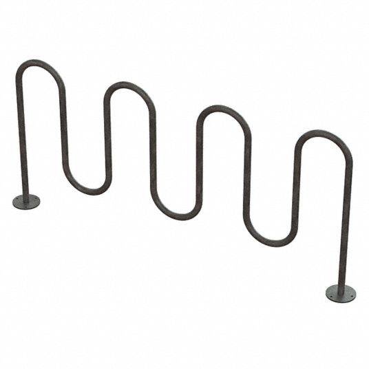 Bike Rack Surface Mount,9 Bikes - Grainger